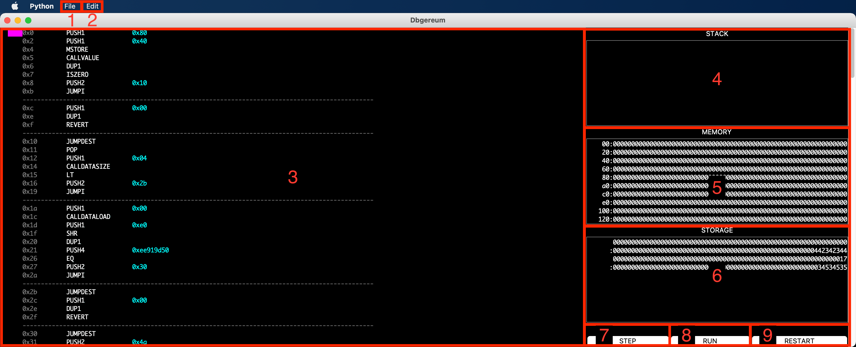 Dbgereum | EVM debugger